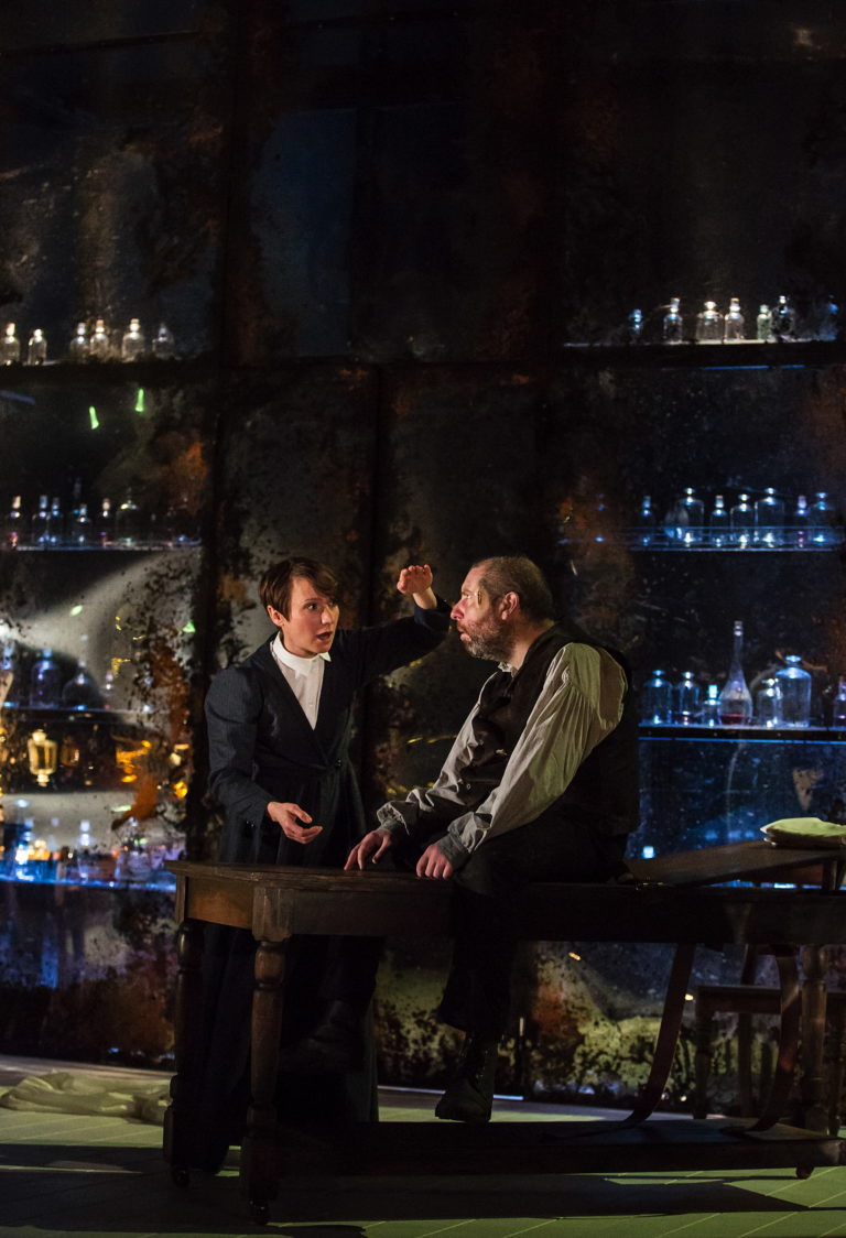 7. Polly Frame as Dr Frankenstein with Ed Gaughan, playing the Creature ...