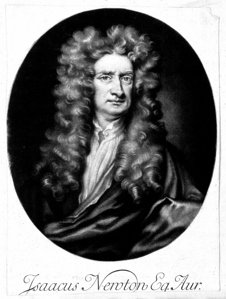 V0004248 Sir Isaac Newton. Mezzotint after J. Smith, 1712, after Sir ...